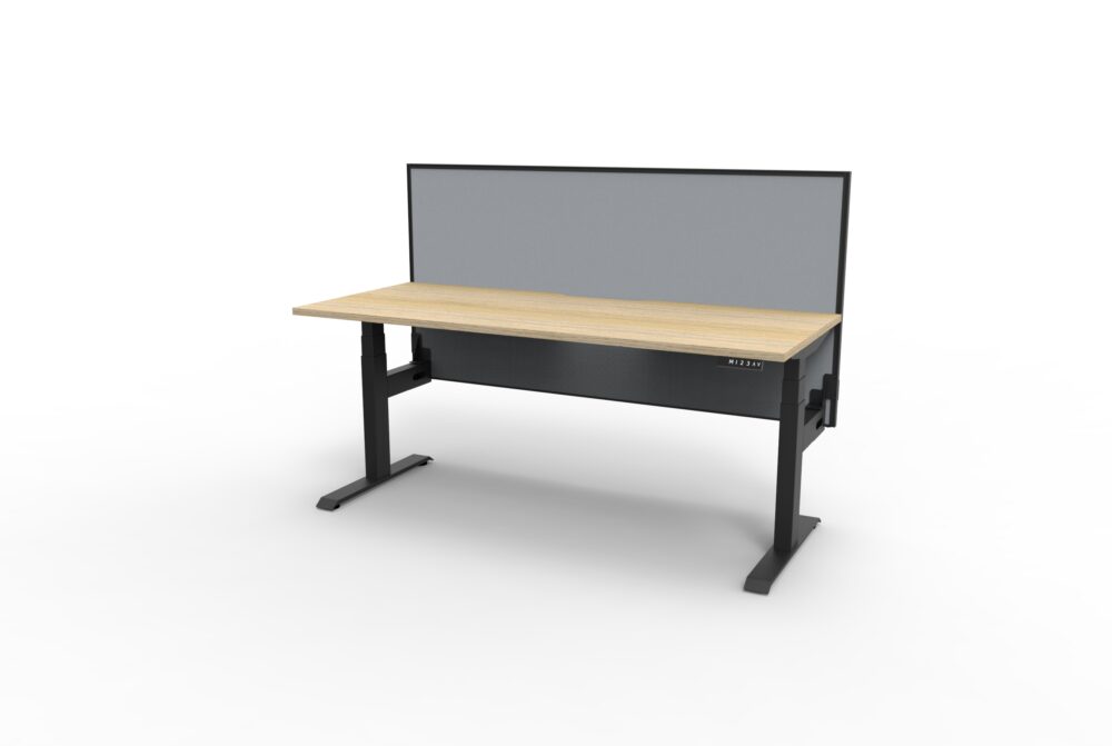 BOOST+ Height Adjustable Desk with Screen — Teamwork Office Furniture